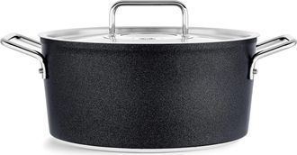 FISSLER Adamant/Aluminium-Kochtopf (Ø 24 cm, 4,9L) Töpfe-beschichtet mit Metall-Deckel, antihaftend - Induktion