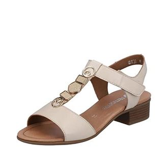 Remonte Femme D0p52 Sandale à Talon, Craie Porcelaine Or Clair 80, 39 EU