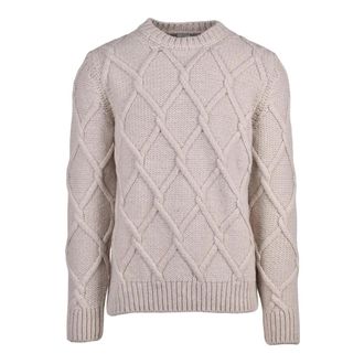Eleventy Rundhals-Pullover - - Knitwear - Herren - Beige - M