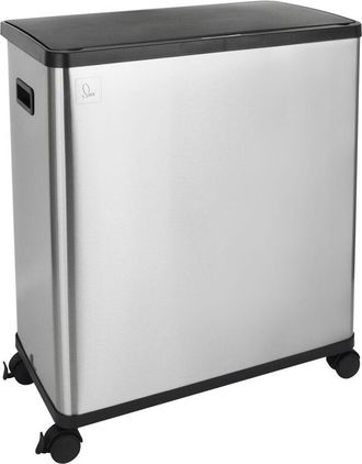 SVITA Svita - SR2X30 Sensorm&uuml;lleimer Abfalleimer 2fach 60l inkl. R&auml;der Silber