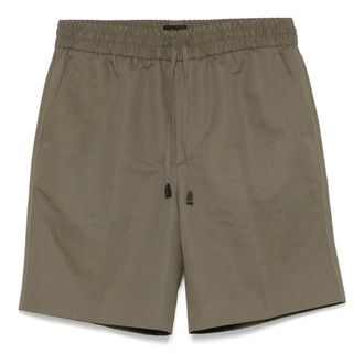 Brioni Homme, Shorts, Vert, Taille: 2XL Shorts en lin et coton avec poches