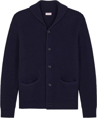 Fursac cardigan en maille épaisse - Bleu