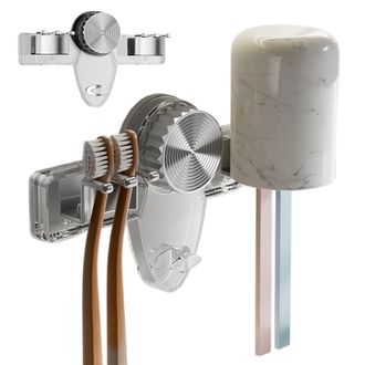 Generic Wandmontierte Zahnb&uuml;rstenhalter,4 F&auml;cher St&auml;nder,Wandmontierte Zahnb&uuml;rstenaufbewahrung - Schrank Ecke Schlafzimmer