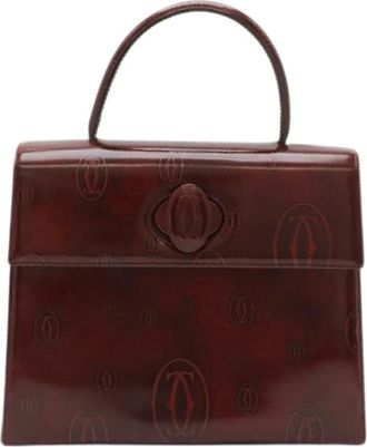 Cartier Pre-owned Happy Birthday Patent Calf Handbag - Femme - Pre-owned - Rouge - Taille: ONE Size