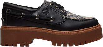 Timberland Femme, Chaussures, Noir, Taille: 37 1/2 EU Stone Street Platform Boat Shoe