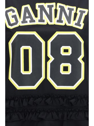Ganni Womens Tank Top Cycora Black Polyester