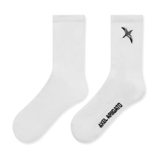 Axel Arigato unisex, Sous-v&ecirc;tements, Blanc, Taille: S Bee Bird Tube Socks