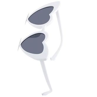 Generic Lunettes de Soleil de Protection UV en Forme de Coeur Lunettes Damour &eacute;l&eacute;gantes et Mignonnes pour Femmes pour la F&ecirc;te, de Soleil Vintage en Forme de C