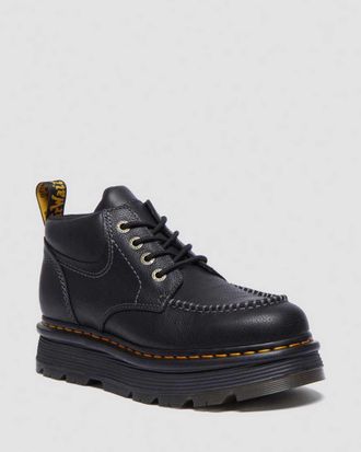Dr. Martens Zebzag Leder Casual 4-&Ouml;sen Schn&uuml;rstiefel in Schwarz, Gr&ouml;&szlig;e: 36