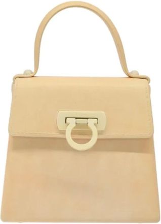 Ferragamo Pre-owned Cuir sacs-main - Femme - Pre-owned - Beige - Taille: ONE Size