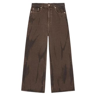 Ganni Overdyed Heavy Denim Baggy Jeans - - Jeans - Damen - Braun - W27