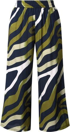 Ulla Popken Schlupfhose Hose Rose Zebramuster weites Bein Elastikbund