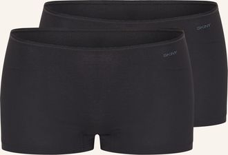 Skiny Skiny 2er-Pack Panties Skiny Advantage Cotton Stretch schwarz