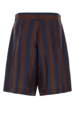 Fendi Silk Bermuda Shorts - Navy
