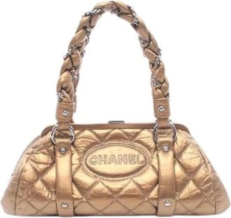 Chanel Sac &agrave; main matelass&eacute; Pre-owned - Femme - Pre-owned - Beige - Taille: ONE Size
