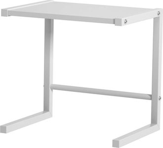 Aboofan Kohlenstoffstahl Ofenst&auml;nder Metall Mikrowellenhalter Stabile K&uuml;chenablage f&uuml;r Mikrowelle und Backofen Kompakte Rutschfestes Design Wei&szlig; f&uuml;r Haushalt