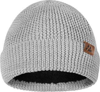 Danish Endurance Merinowolle Mütze mit Fleece, Warme Wintermütze, Stretchy & Bequem, Unisex, Beanie für Damen & Herren, Grau, Einheitsgröße