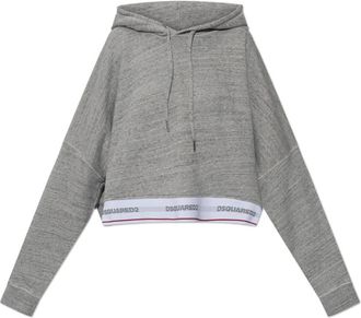 Dsquared2 Femme, Sweatshirts et sweats &agrave; capuche, Gris, Taille: 40 FR Sweat &agrave; capuche