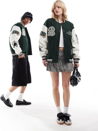 Dr. Denim Annivarsity - Unisex-Jacke in geflicktem Grün