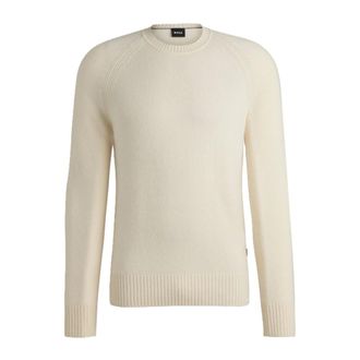 HUGO BOSS Reiner Kaschmir Wei&szlig;er Pullover - - Knitwear - Herren - Wei&szlig; - L