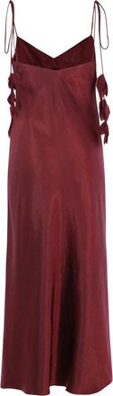 Self Portrait Floral Polyester Dress - Burgundy