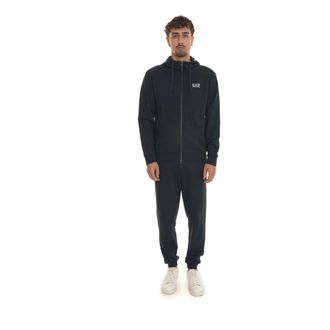 Emporio Armani Kapuzenjacke mit Rei&szlig;verschluss und Taschen - - Sport - Herren - Blau - 3XL