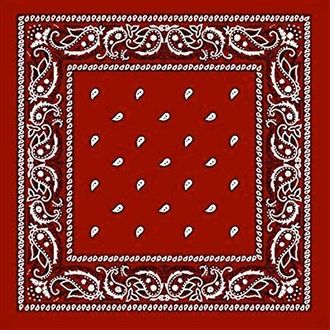 7X Foulard Bandana Mode Paisley USA Rouge - Accessoire Tendance Vintage