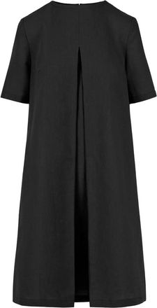 Bomboogie Femme, Robes, Noir, Taille: 40 FR Robe &eacute;vas&eacute;e en lin