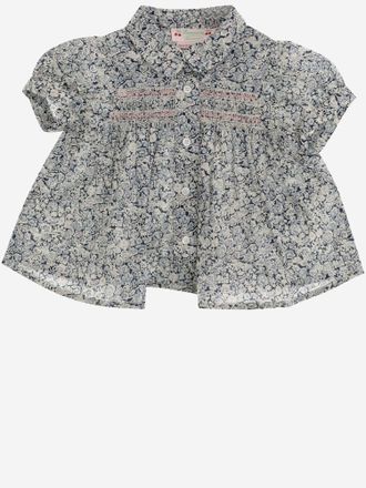 BONPOINT Floral-Embroidered Organic Cotton Shirt - Multicolor