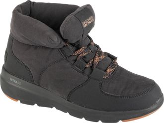 Skechers Glacial Ultra Trend UpAnkle Boot f&uuml;r Damen, Schwarzes Textil-Synthetik, 38.5 EU