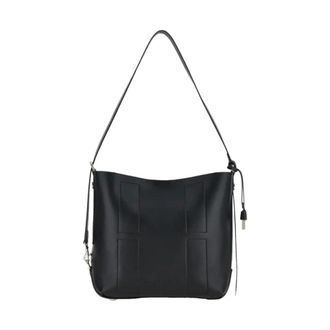 Hogan Schwarze Hobo-Schultertasche aus Leder - - Bags - Damen - Schwarzk - ONE SIZE