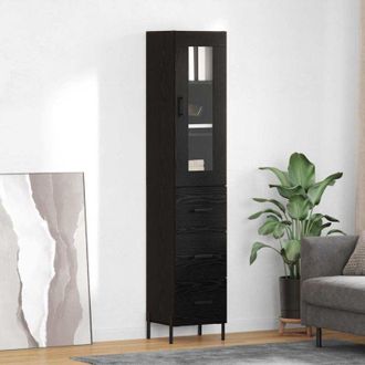 vidaXL vidaXL Haut Armoire Ch&ecirc;ne noir 34,5 x 34 x 180 cm Bois ding&eacute;nierie