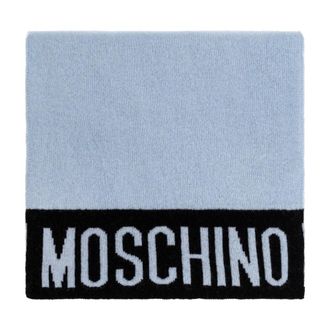 Moschino unisex, Accessoires, Bleu, Taille: ONE Size Écharpe avec logo