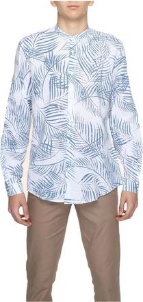 Antony Morato Homme, Chemises, Bleu, Taille: L Chemise Casual &agrave; Imprim&eacute; G&eacute;om&eacute;trique