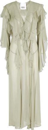 Erika Cavallini Semi Couture Femme, Robes, Vert, Taille: 36 FR Long Dress Ninfa
