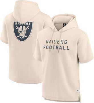 Fanatics NFL Elements Las Vegas Raiders Future Ground Lettering Sweat à capuche à manches courtes Crème, beige, XXL