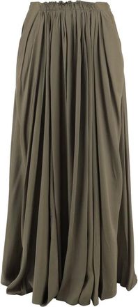 SA SU PHI Femme, Jupes, Vert, Taille: 38 FR Long Cotton-Blend Skirt