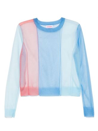 Charles Jeffrey Loverboy haut à effet de transparence - Bleu