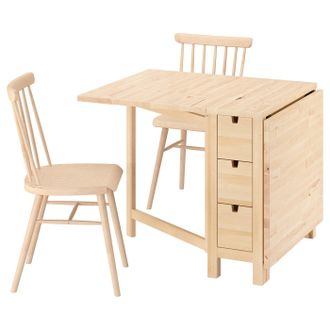 IKEA NORDEN / H&Ouml;GVED Tisch und 2 St&uuml;hle