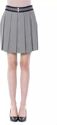 Byblos Femme, Jupes, Noir, Taille: 36 FR Jupe Courte Pied-de-poule Pliss&eacute;e
