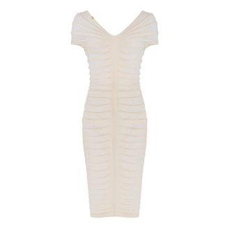 Elisabetta Franchi Femme, Robes, Beige, Taille: 40 FR Robe Midi