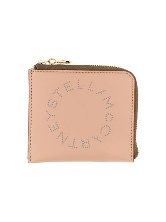 Stella McCartney Zipped Polyurethane Wallet - Powder