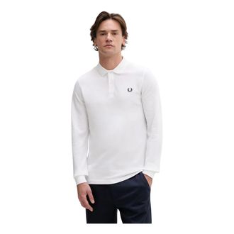 Fred Perry Homme, Tops, Blanc, Taille: L Long Sleeve Hauts