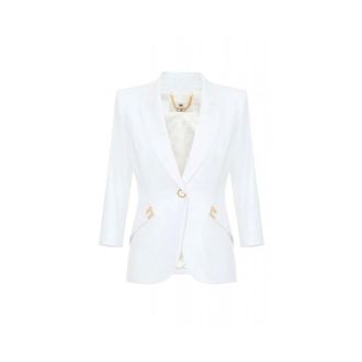 Elisabetta Franchi Femme, Vestes, Blanc, Taille: 40 FR Gi-215-61E2-V590 Blazer