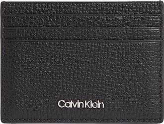 Calvin Klein Homme Porte-Carte Minimalism Cardholder Cuir, Noir (Ck Black), Taille Unique