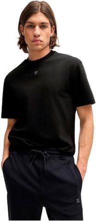 HUGO BOSS Hommes Dalile T-Shirt Regular en Coton Interlock à Logo revisité