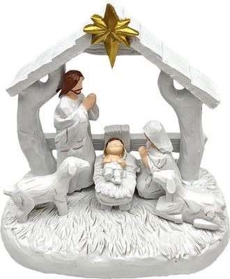 Generic Krippenszene Religi&ouml;se Tischdekoration Weihnachtskrippe - Und Weihnachtsdekoration F&uuml;r Schreibtisch, Wohnzimmer B&uuml;ro Kirche, Schule Familie Feiertag W