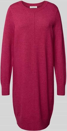 Christian Berg Knielanges Strickkleid mit Rundhalsausschnitt