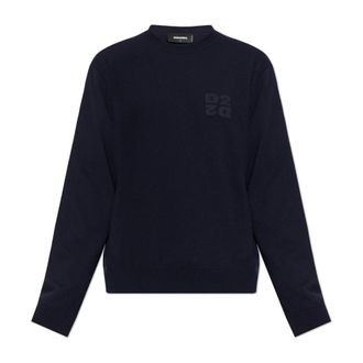 Dsquared2 Wollpullover mit Rundhalsausschnitt - - Knitwear - Herren - Blau - XL