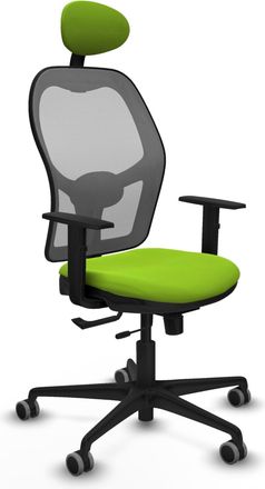 Piqueras y Crespo Stuhl mit Lendenwirbel- und Nackenst&uuml;tze mit 1D-Armlehnen und festem Kopfteil, ausgestattet mit Syncro/Traslack und eingespritztem Schaum. Mit Rollen 